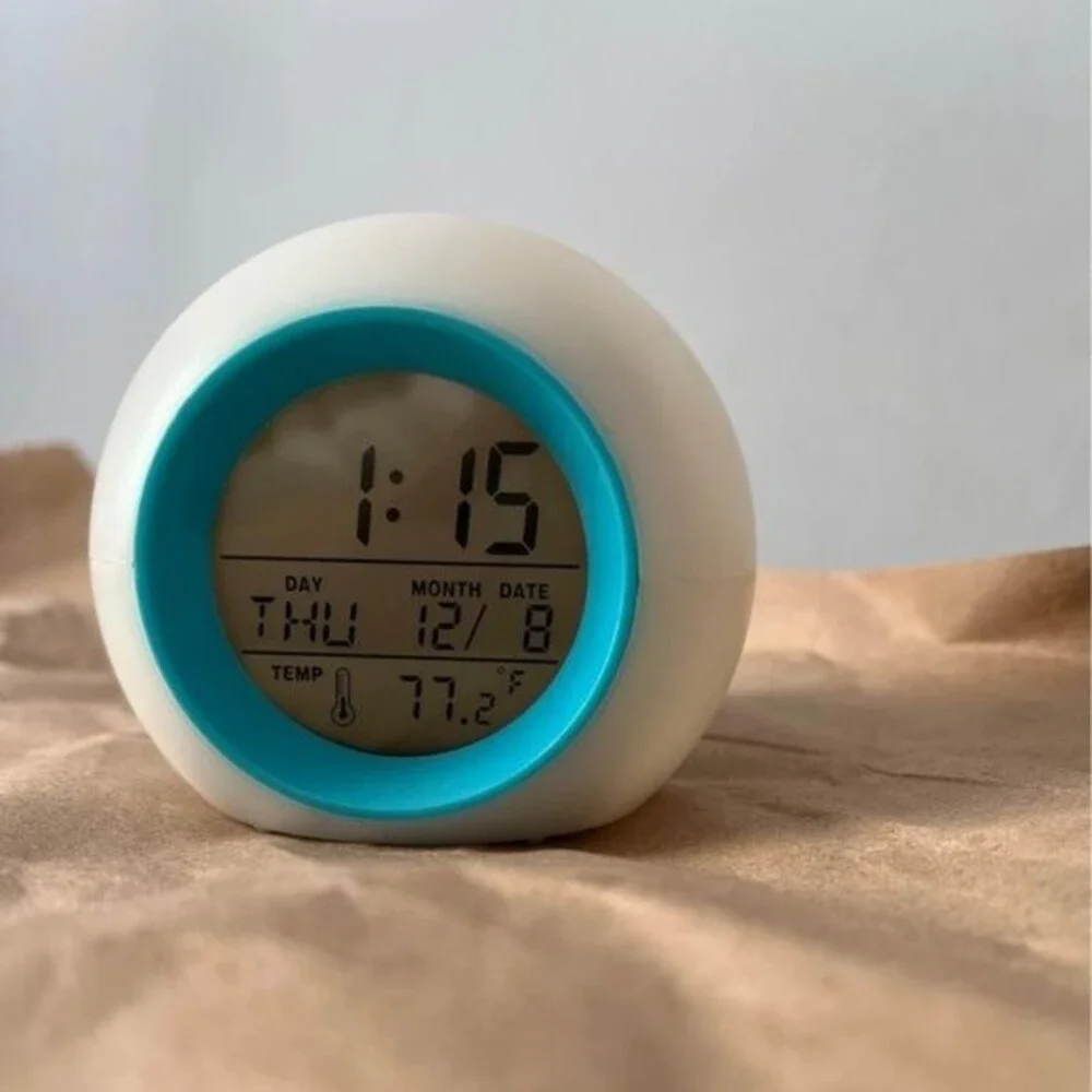 Other | Color Changing Alarm Clock And Temperature Detect For Childrens ...
